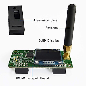GOOZEEZOO MMDVM Hotspot Board (V1.5.2) + Antenna + OLED Display Aluminium Case Support UHF C4FM YSF NXDN DSTAR P25 DMR Fully Assembled and Tested (Raspberry pi not Included)