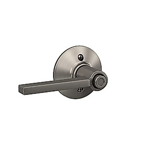 Schlage F40 LAT 619 Latitude Door Lever, Bed & Bath Privacy Lock, Satin Nickel