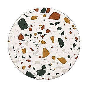 Terrazzo Pattern in Neutral Earth Tones PopSockets Swappable PopGrip