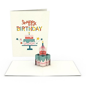 Lovepop Whimsical Birthday Notecards 4 Pack – 3D Pop-Up Greeting Cards – Assorted Fun and Floral Occasion Cards for Mothers, Family and Friends, 4 Card Set, 3.75 x 5.125 inches
