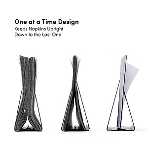 xympo Napkin Holder, Self-Adjusting Paper Napkin Dispenser