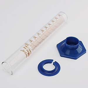 stonylab Graduated Cylinder, Laboratory Borosilicate Glass Graduated Measuring Cylinder with Plastic Hexagonal Base and Protective Collar, 100 ml