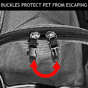 Ess and Craft Pet Carrier Airline Approved | Side Loading Travel Bag with Sturdy Bottom & Fleece Cushion | Ventilated Pouch with Top Handle, Shoulder Strap & Zipper Locks | for Dogs, Cats & Others