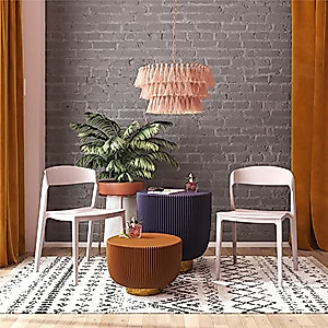 Cosco Outdoor/Indoor Stacking Resin Chair with Ribbon Back, 2-Pack, Pink