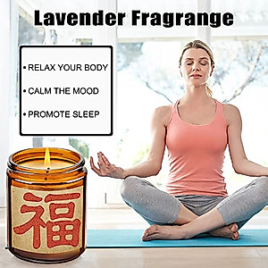 Gifts for Chinese Culture Lovers, Candle Gifts with Chinese Blessing Words, Friendship Jar Candle Gifts for Chinese Festival, Thank You Gifts for Friends, Funny Inspirational Gifts for Birthday