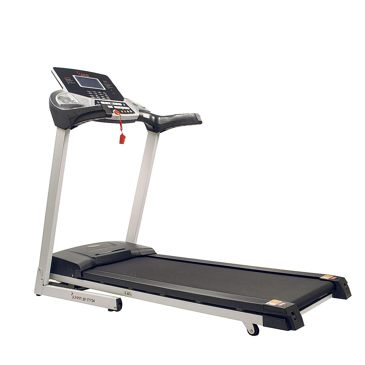 Sunny Health & Fitness Energy Flex Electric Treadmill with Bluetooth Connectivity, Automatic Incline, Speakers and 16 Preloaded Programs - SF-T7724, Gray