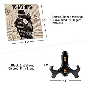 Birthday Gifts for Dad from Daughter, Father Plaque with Stand Gifts - Bonus Best Dad Ever Gifts, Dad to Be Gifts, New Dad Gift, Ideal Thanksgiving Birthday Presents for Dad Stepdad Father in Law