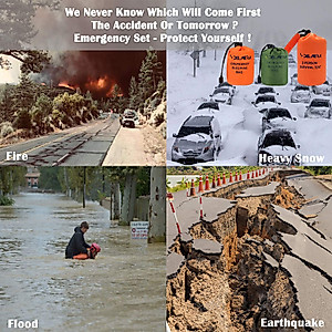 Delmera Emergency Sleeping Bag, Lightweight Survival Sleeping Bags Waterproof Thermal Emergency Blanket, Bivy Sack Survival Gear for Outdoor Adventure, Camping, Hiking, Green (Green- one Pack)