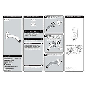 Speakman S-2520 Clean and Simple Shower Arm and Flange for Stylish Bathroom Décor, 5.5 inches, Polished Chrome