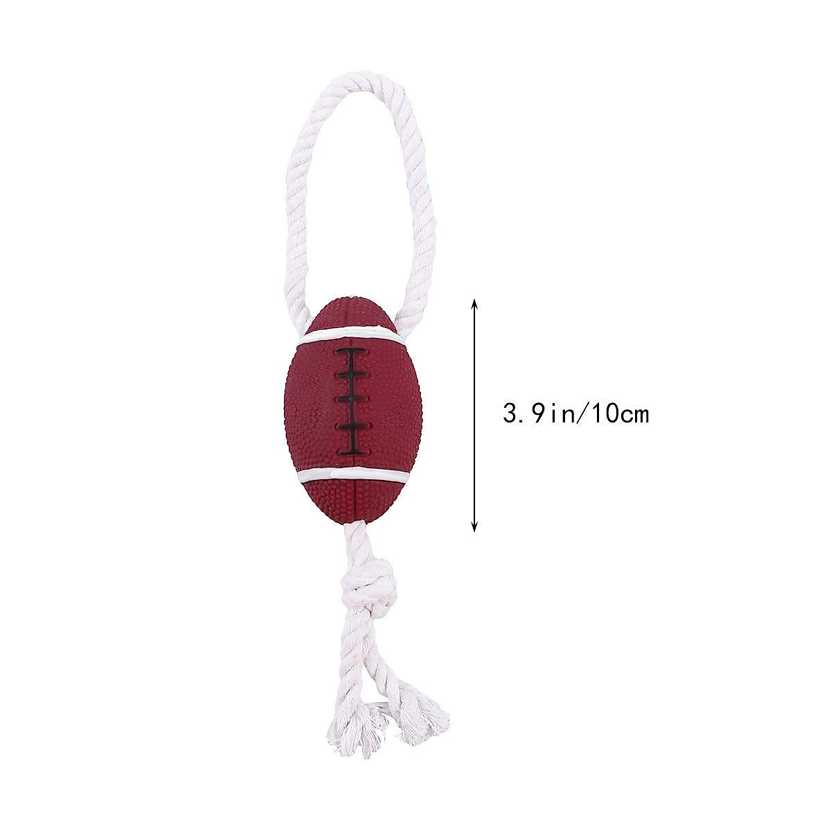 GAOF Dog Ball Toy Fun Squeaky Rugby Football with Natural tug Rope Premium pet Toy pet Supplies