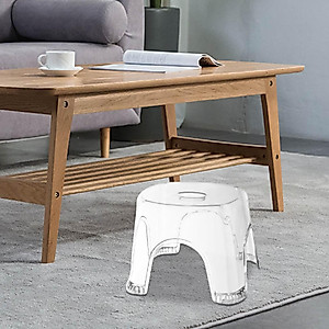 Kumprohu Clear Shower Bench | Waterproof Transparent Stool Non-Slip | Clear Stool for Bathroom Bedside Small Shower Spaces, Corner Bench, Clear Seat, Bath Stool