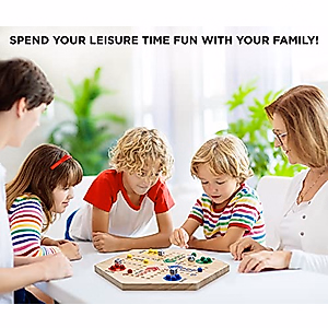 flybold Wooden Game Set - 6 x 10 x 6 Inches - Family-Friendly Game for Kids and Adults - Board Games for Adults for Indoor/Outdoor Fun, BBQs, Parties, and Picnics