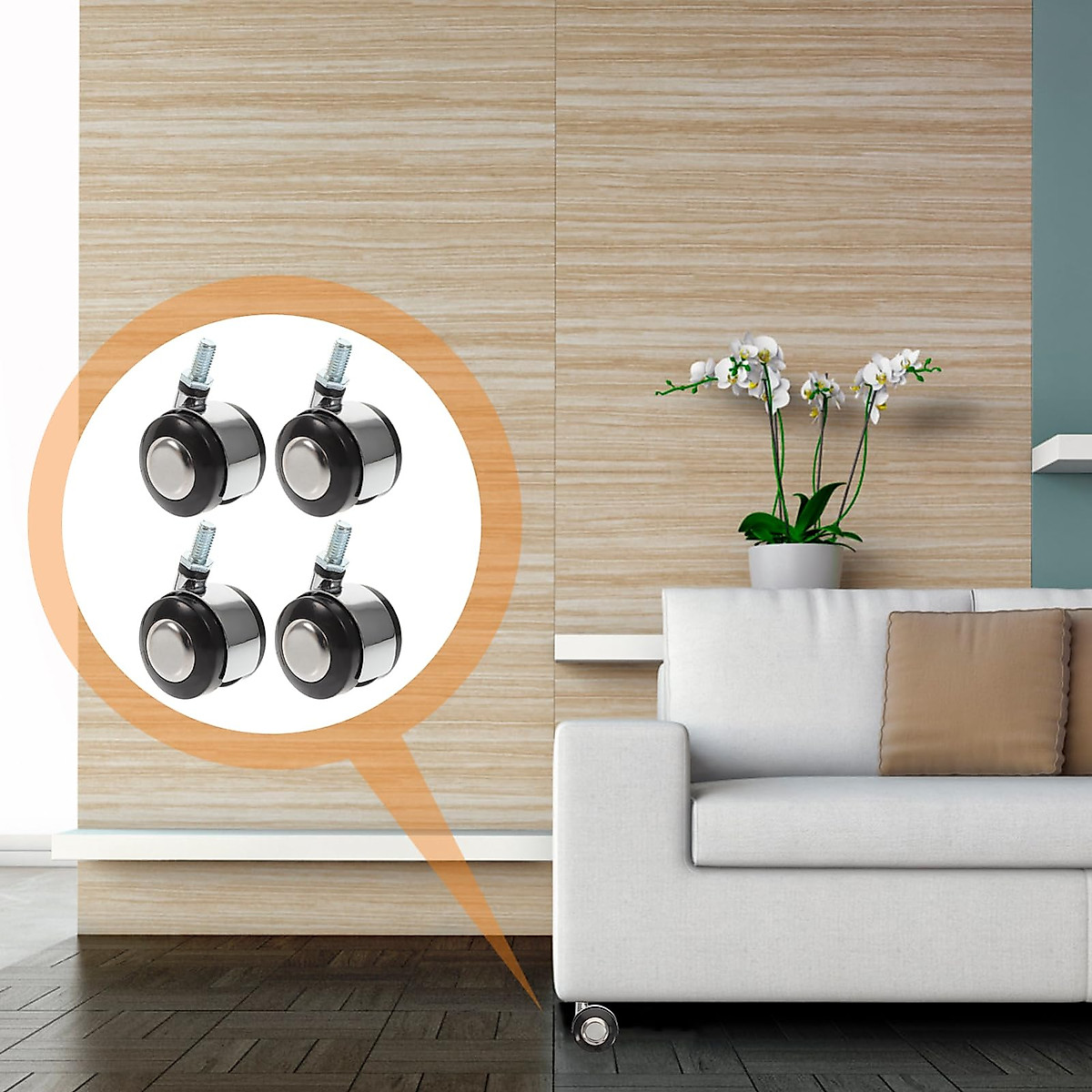 MAGICLULU 8 Pcs Flat Universal Wheel Wheels for Office Chair Walker Wheels Replacement Swivel Replacement Walker Baby Replacement Chair Wheels Plastic Rotatable Office Swivel Chair to Rotate