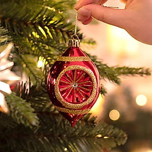 Valery Madelyn Ornaments for Christmas Trees, 100ct Red and Gold Shatterproof Christmas Tree Decorations, Luxury Hanging Ball Ornaments Bulk for Xmas Holiday Decor