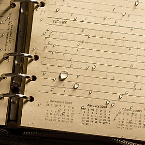 Rite in the Rain 2024 Dated Weekly Loose Leaf Calendar Set, 5” x 7”, Tan Sheets, 365 Days (No. PL2024W)