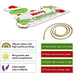 Christmas Decorations Hanging Signs Door Sign for Holiday Decor Merry Xmas Themed Party Supplies Yard Porch Wall Window Kid’s Room Decoration