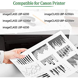 greencycle 5 Pack Compatible Toner Cartridge Replacement for Canon 126 Black CRG126 3483B001 for ImageClass LBP6200d LBP6230dw LBP6230dn Wireless Laser Printer