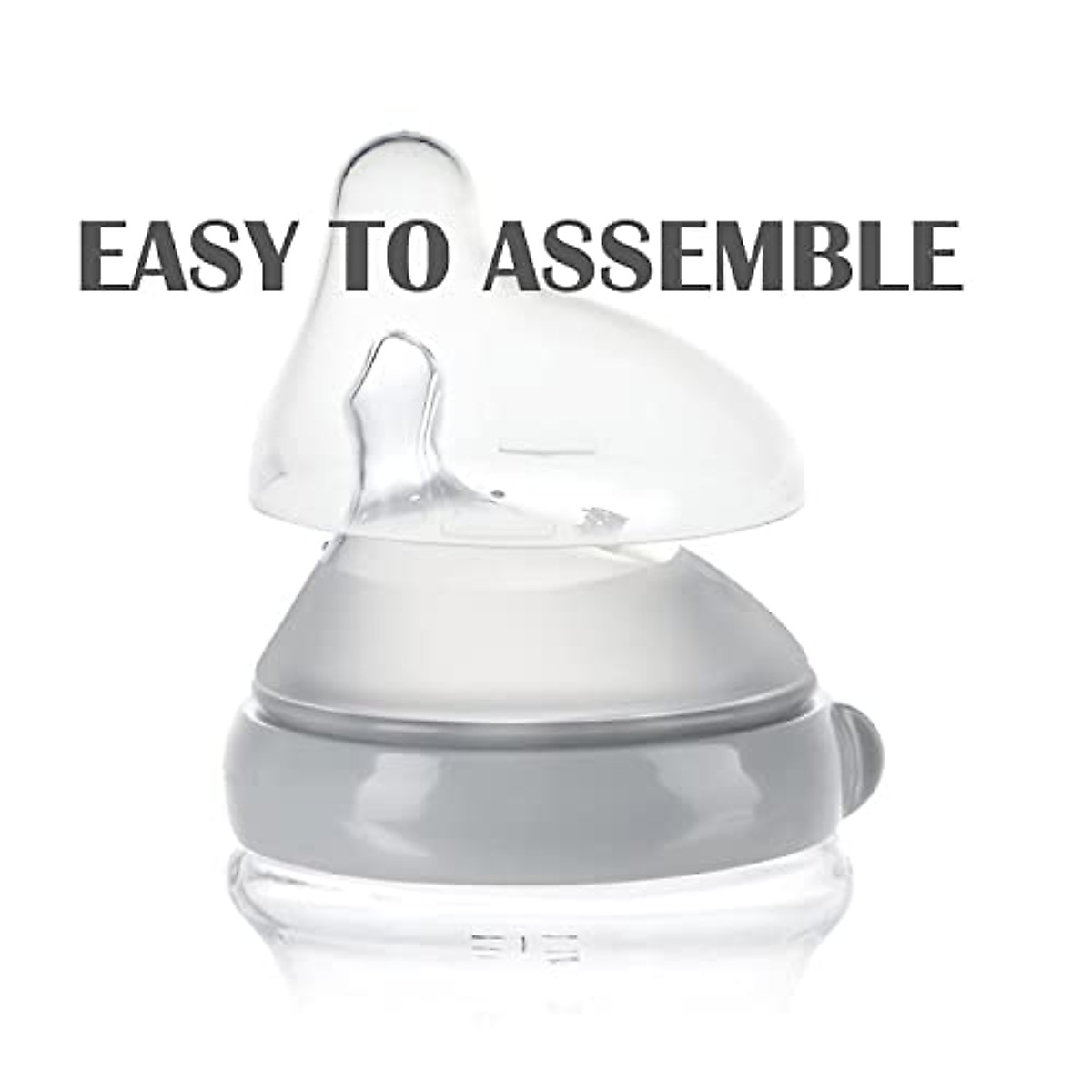 haakaa Gen.3 Silicone Orthodontic Bottle Nipple - Teat Attachment Compatible with Baby Bottles (Glass/Silicone) - Slow Flow - 2 pcs.