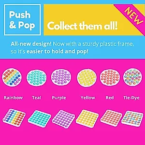 Mio Toys - Push & Pop Sensory Fidget Toy, Relieve Stress and Anxiety, Increase Focus and Attention, for Adults and Kids, Food Grade Silicone, Washable, Eco-Friendly (Tie-Dye Circle)