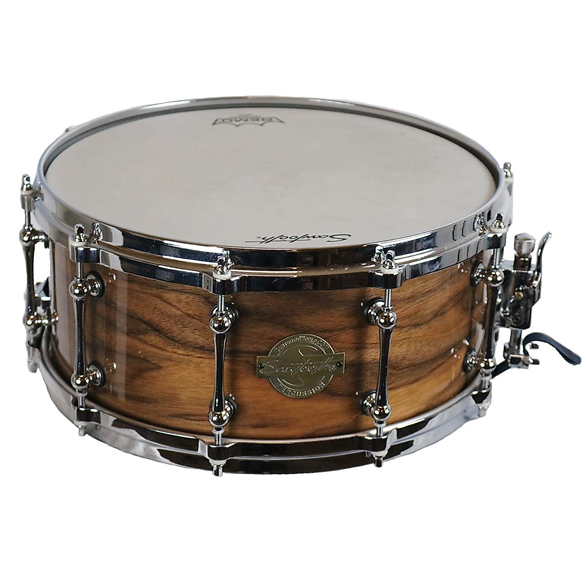 Sawtooth Hickory Wood 14X6.5” Snare Drum, Natural Gloss, 14"x 6.5" (ST-HSD-14x6.5)