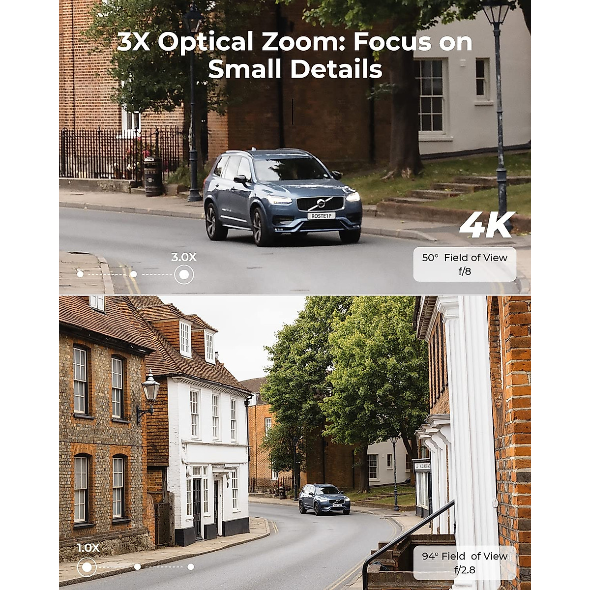 Reolink 4K 16CH PoE Camera Security System, 8X RLC-833A PoE IP Cameras Bundle with RLN16-410 NVR 16 Channel Pre-Installed 4TB HDD, Motion Spotlights, 3X Optical Zoom, Two Way Talk, Smart Detection