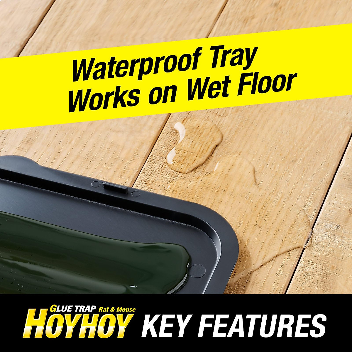 HOY HOY Rat & Mouse Jumbo Size Glue Trap 6 Traps [3-Pack] - Heavy-Duty Professional Strength Ready-to-Use Rodent Pest Control, Great for Home with Kids & Pets Indoor Household Pests