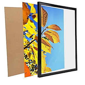 Aynoo 11x14 Picture Frame Black Set of 3 Pack 11x14 Picture Frames Display Pictures 6x8 11x14 Wall Mounting Thin Border Photo Frame for Wall,Black, 3Pack