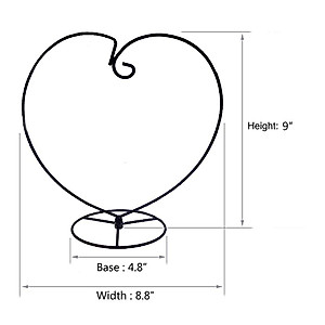 Ornament Display Stand with 1 Rope String Holder Home Wedding Decoration Rack (1, Heart)