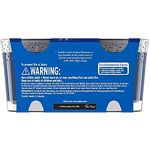 SC Johnson Glade Candle Jar, Air Freshener, Fall Night Long, 3.4 Oz, (Fall Night Long, 2 Count, Pack of 3)