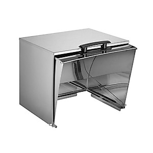 Soro Essentials- Stainless Steel Square Back Roll Top Cover with Handle- Fits 12” x 20" Steam Table Pan Anti-Jamming Steam Pan Cover Restaurant Steam Table Pan Cover for Commercial Kitchen Supplies