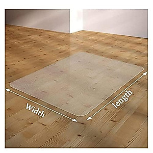 Clear PVC Desk Chair Mat PVC Hardwood Floor Mat Protector,1.5mm Thick, Clear Vinyl Floor Runner Protect Pads/Non Slip Transparent Doormat Protector Chair Mat,85/105/125/145cm Wide for Office & Home (
