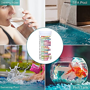 16 in 1 Water Testing Kits for Drinking Swimming Water, Well Water Test Kit for Home Tap Water Quality, Strips Testing Lead Fluoride pH Iron Chlorine Hardness and More (50)