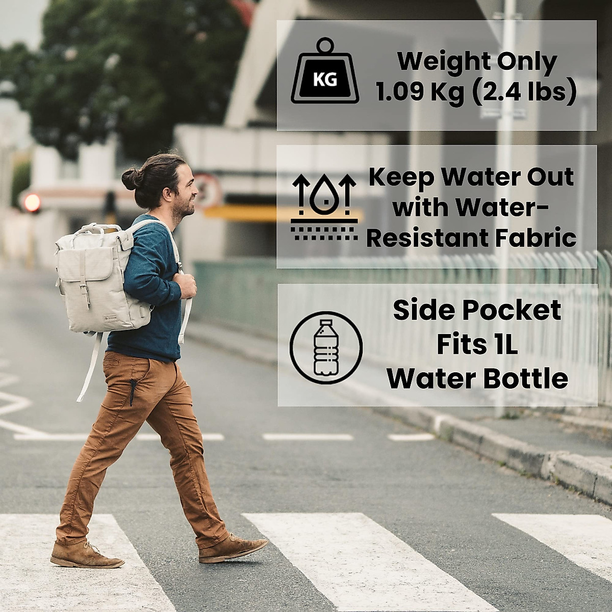 Nordace Comino Totepack Smart Convertible Bag Backpack with USB Charging Port, Water Resistant - 15.6 Inch Laptop Compartment Laptop Backpack for Everyday, Work, and School (Charcoal)