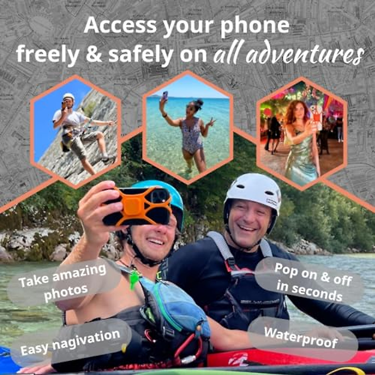 Pulpo Safety Cell Phone Leash - Anti-Drop Cell Phone Harness Compatible with Most Smartphones - Heavy Duty Retractable Tether - Anti Theft Phone Strap Lightweight Case Friendly Leash - Annoying Orange