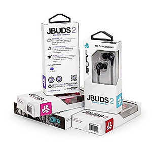 JLAB Audio JBuds2 Premium in-Ear Earbuds Guaranteed Fit, Guaranteed for Life - Black