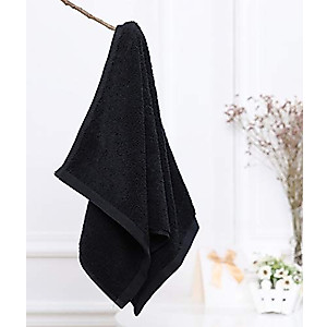 PERFEHAIR Black Salon Towels (2-Pack, 16 X 27 Inches)-Barber Hand Cotton Towel for Gym, Bath, Spa, Shaving, Shampoo