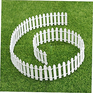 Happyyami 8 Pcs Fence Landscaping Props Mini Fence Fairy Garden Decor Terrarium Decor Glass Containers Landscape Fence Mini Wooden Fence Solid Wood Statue Toy Decorate Decorations White