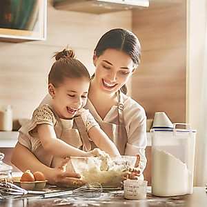 Rice Airtight Storage Container, Rice Storage Bin Cereal Containers Dispenser Storage Containers with Lids Kitchen Storage Bin Rice Holder Container Food Container Sets