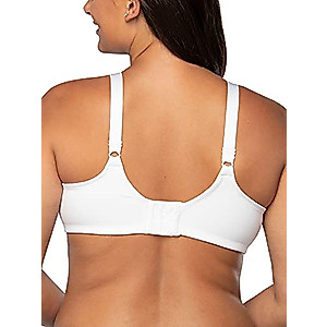 Vanity Fair Womens Full Figure Beauty Back Smoothing Bra, 4-way Stretch Fabric, Lightly Lined Cups Up To H Bra, Underwire - White, 40D US