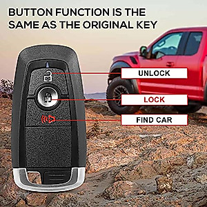 VOFONO Fits for Keyless Entry Remote Control Replacement Key Proximity Fob Ford Ecosport 2018-2020/Edge 2017-2020/Explorer 2018-2020/ Fusion 2017-2018/Ranger 2019-2020/F-150 F-250 F-350 F-450 F-550