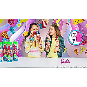 Barbie Color Reveal Doll with 7 Surprises: Water Reveals Doll’s Look & Creates Color Change on Face & Sculpted Hair; 4 Mystery Bags Contain Surprise Scented Wig, Skirt, Shoes & Sponge; Food-Themed