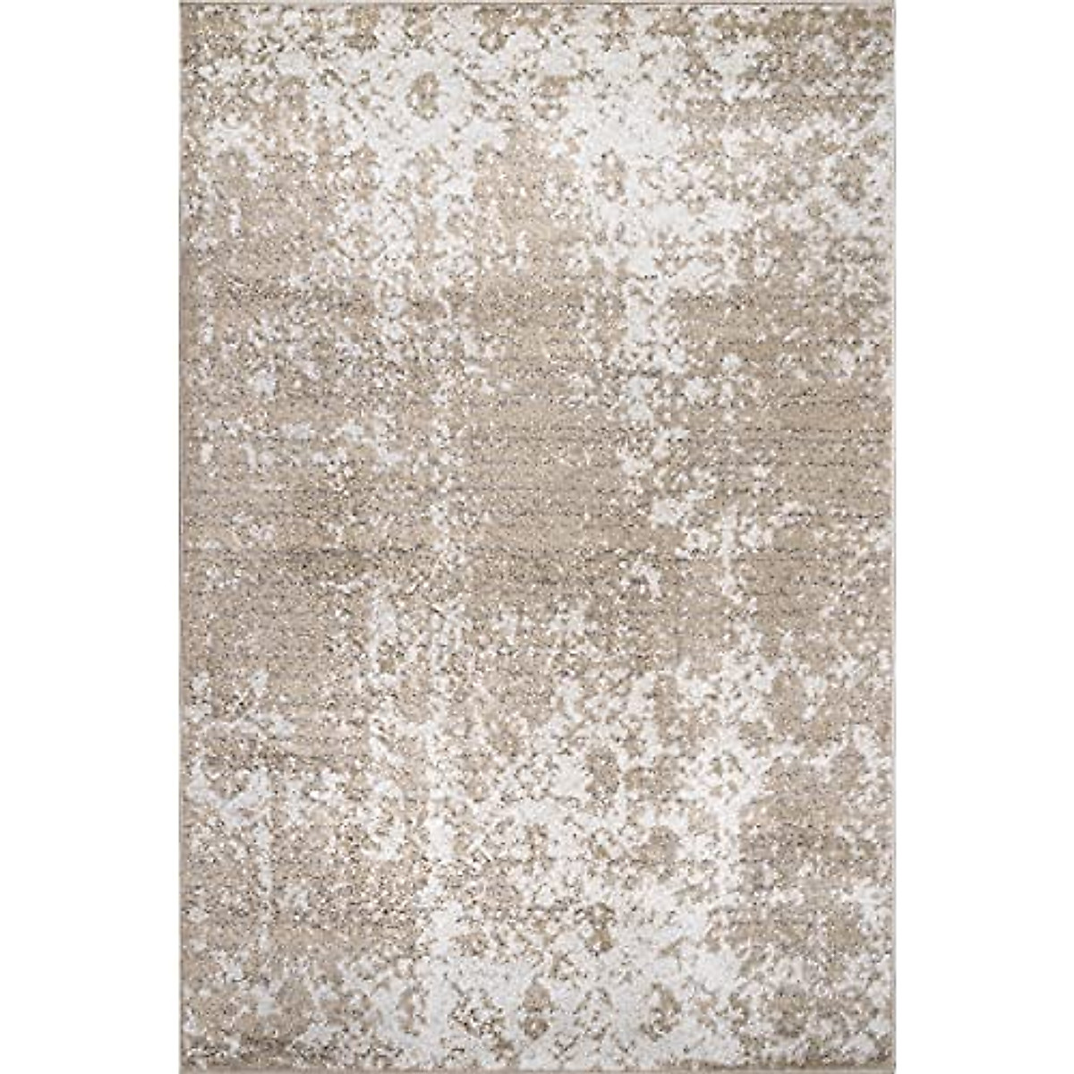 nuLOOM Deedra Modern Abstract Area Rug - 5x8 Area Rug Modern/Contemporary Beige/Ivory Rugs for Living Room Bedroom Dining Room Kitchen