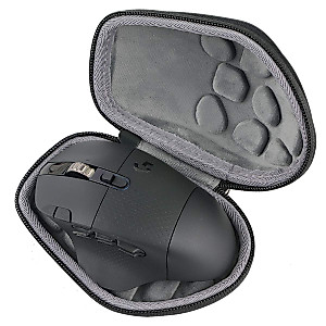 co2CREA Hard Travel Case Replacement for Logitech G604 Lightspeed Wireless Gaming Mouse (Black Case)