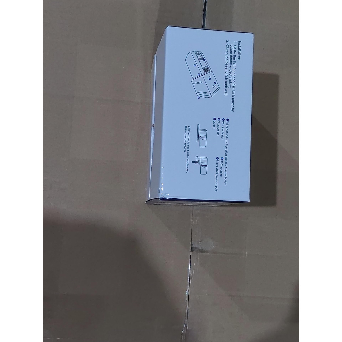 [Upgrade] WiFi Control Automatic Fish Feeder with APP Lychee Aquarium Automatic Fish Feeder, WiFi Control Auto Fish Food Dispenser for Home Office (Black)