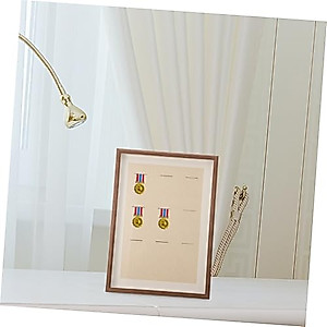 Medal Photo Frame Display Case Frames Lapel Pin Holder Portrait Picture Frame Medal Picture Frame Match Medal Frame Display Picture Holder Pin Display Board Wooden Coffee LIFKICH