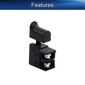 Bettomshin 1Pc Trigger Switch, Electric Tool Switch for Electric Hammer, Bosch NO.21 4100 Series No Lock Switch, No Speed Control, Pushbutton Switches for Hand Electric Drill