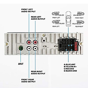 SEMAITU Smart Car Audio Systems, Single Din Multimedia Car Stereo, USB SD Support Mobile APP Control Bluetooth MP3 Hands-Free Calling, FM Radio Receiver for Car & Truck