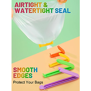 Set of 38 Plastic Chip Clips Bag Sealing Clips for Food and Snack Storage (2.3 in, 3.6 in, 5 in, 6.3 in)