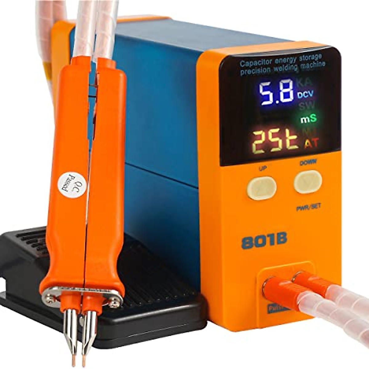 RCBDBSM Battery Spot Welder Capacitor Energy Storage Pulse Welding Machine, 11.6 KW Industrial Energy Storage Battery Welding Machine for 18650, 21700 Lithium Battery Pack Building