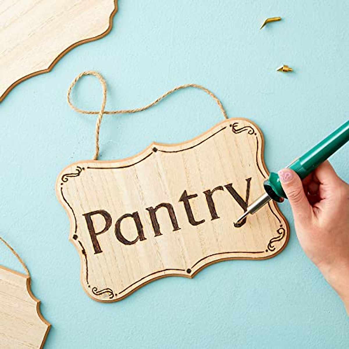 6-Pack of Unfinished MDF Hanging Wood Plaques for Crafts with Jute Rope, Blank 9x6-Inch, 1/4-Inch Thick Wooden Sign for DIY Painting, Art Projects, Home Decor, 3 Designs